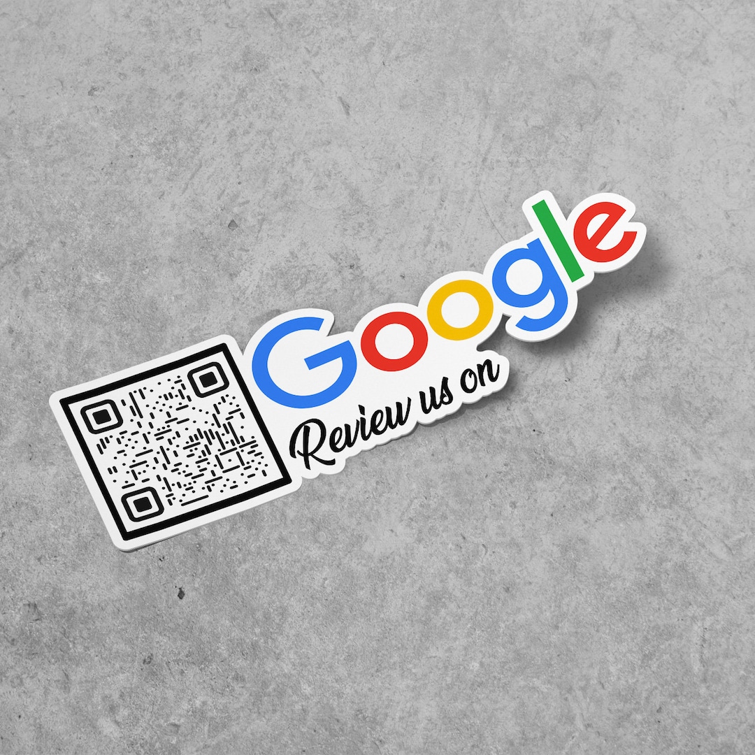 Custom Google Reviews Sticker Word QR Code | Custom Word QR Code | Personalised Google Reviews ...