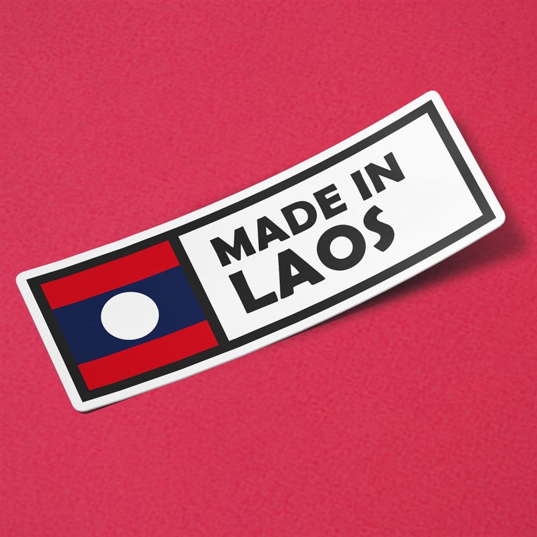 Laos Sticker Made in Laos Waterproof for Water Bootle, Car, Laptop ...