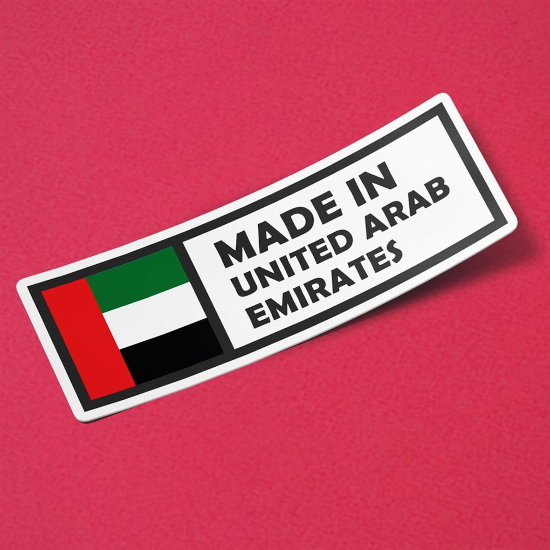 United Arab Emirates Sticker Made in United Arab Emirates Waterproof ...