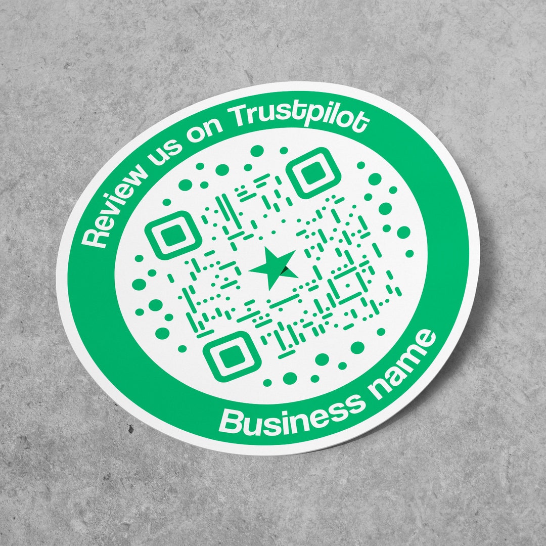 Custom Trustpilot Sticker Circle QR Code | Custom Circle QR Code ...