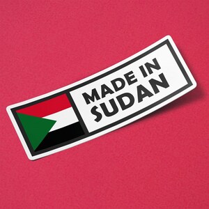 Sudan Sticker Made in Sudan Waterproof for Water Bootle, Car, Laptop ...