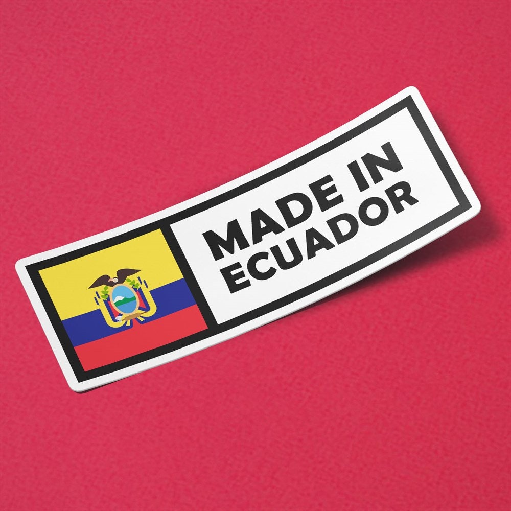 Ecuador Sticker Made in Ecuador Waterproof for Water Bootle - Etsy