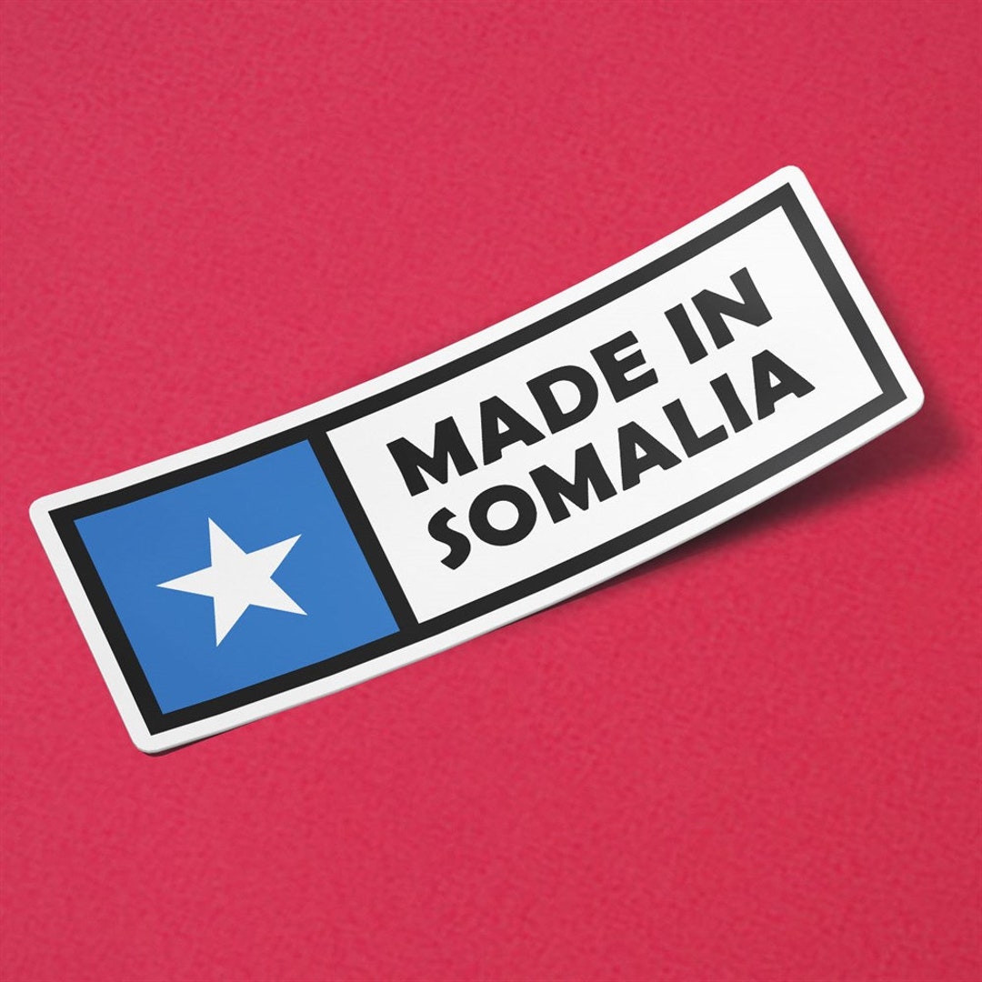 Somalia Sticker Made in Somalia Waterproof for Water Bootle, Car ...