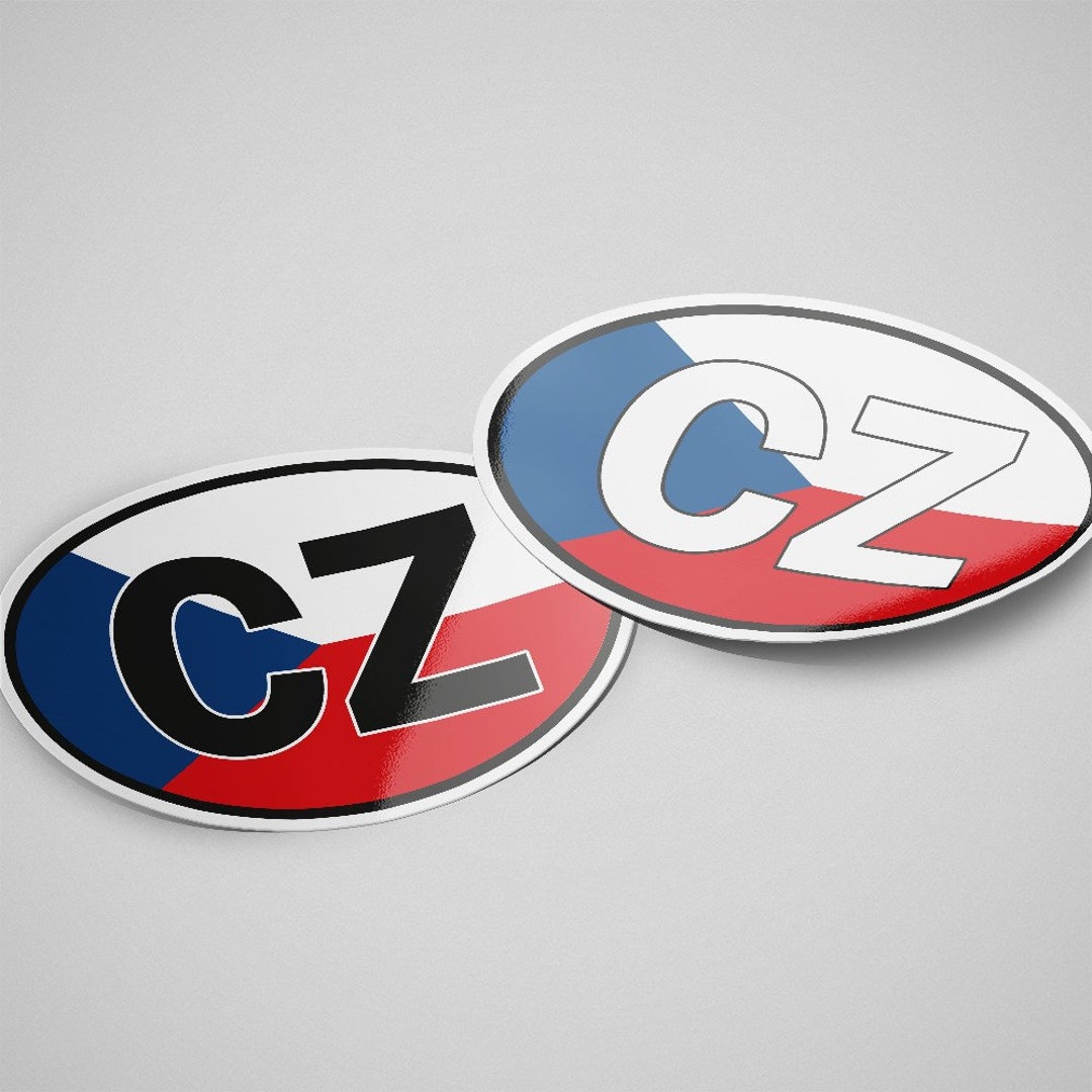 Czech Republic Sticker Oval Flag Waterproof for Water Bootle, Car ...