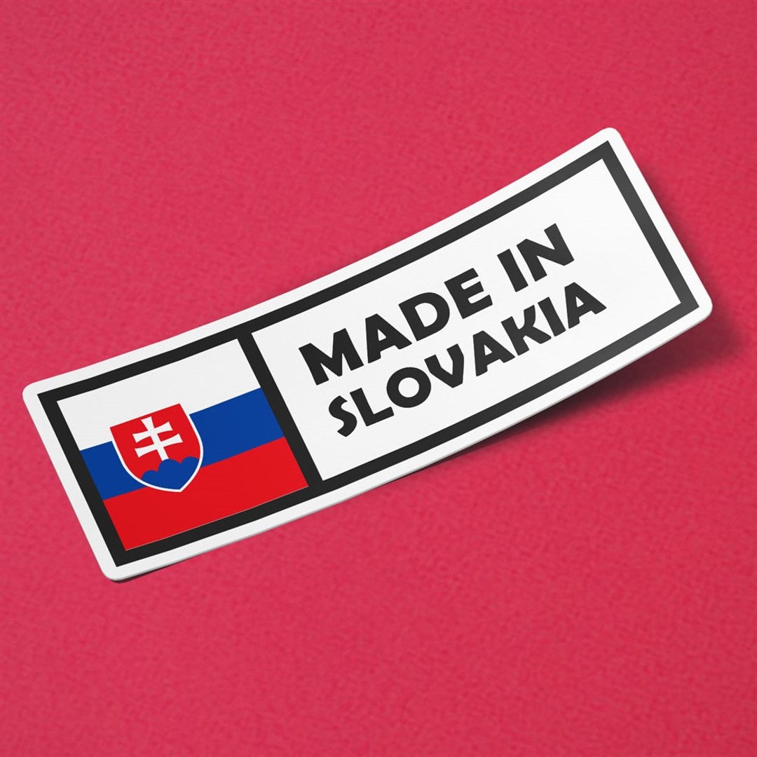 Slovakia Sticker Made in Slovakia Waterproof for Water Bootle, Car ...