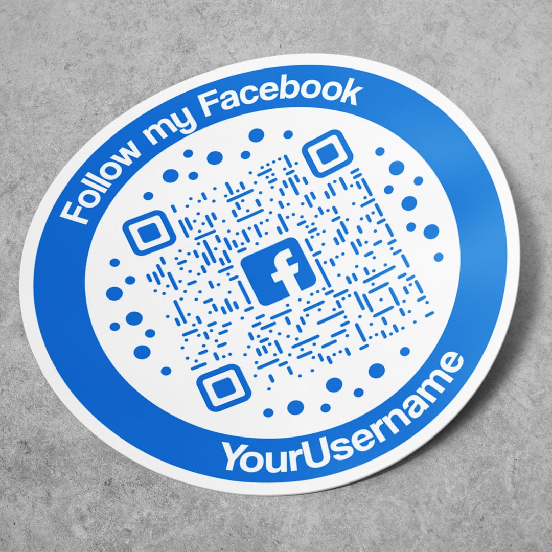 Custom Facebook Sticker Circle QR Code | Custom Circle QR Code ...