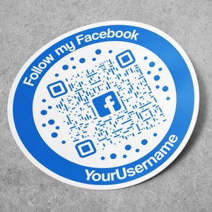 Custom Facebook Sticker Circle QR Code | Custom Circle QR Code ...