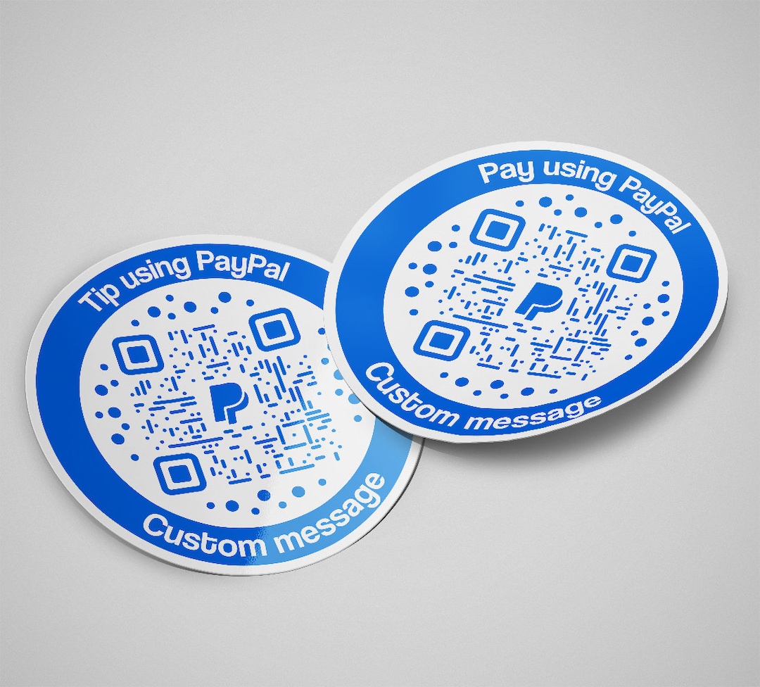 Custom Paypal Sticker Circle QR Code | Custom Circle QR Code ...