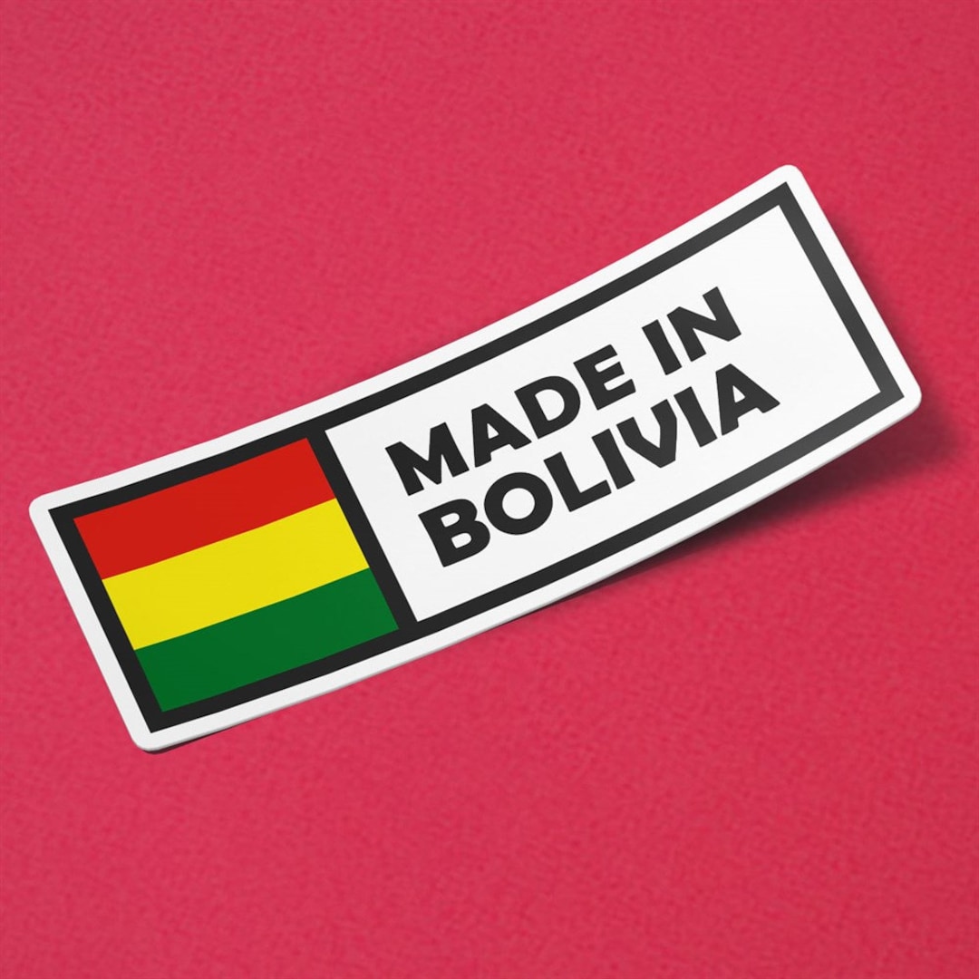 Bolivia Sticker Made in Bolivia Waterproof for Water Bootle, Car ...