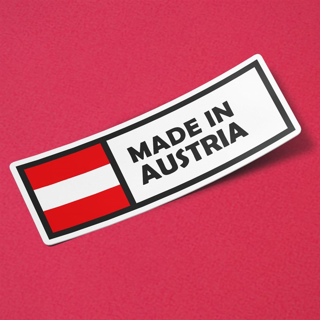 Austria Sticker Made in Austria Waterproof for Water Bootle, Car ...