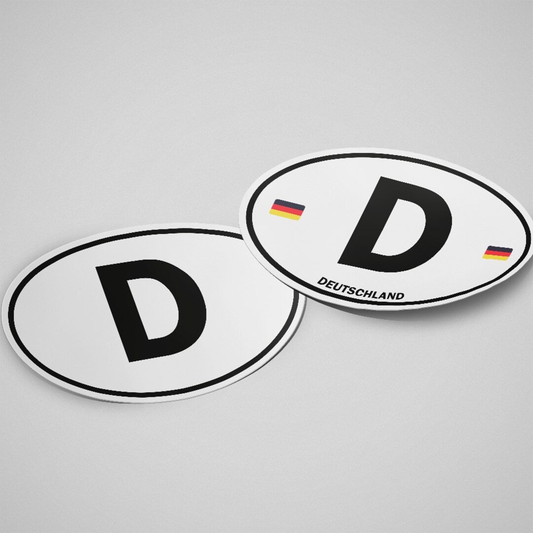 Germany Sticker Oval White Waterproof for Water Bootle, Car, Laptop ...