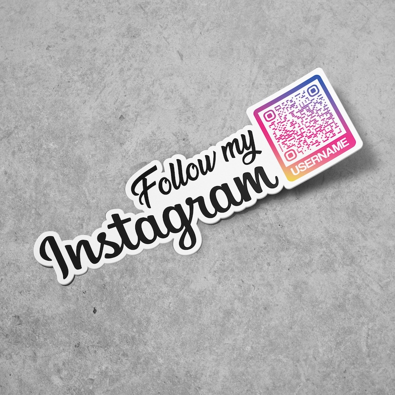 Custom Instagram Sticker Word QR Code Custom Word QR Code Personalised ...