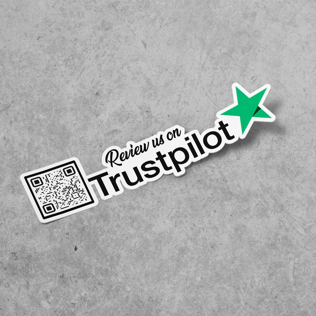 Custom Trustpilot Sticker Word QR Code | Custom Word QR Code ...