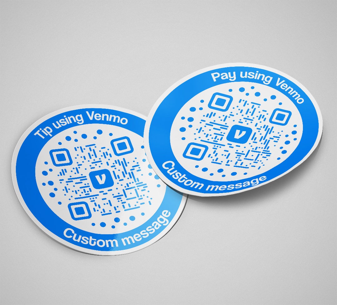 Custom Venmo Sticker Circle QR Code | Custom Circle QR Code ...