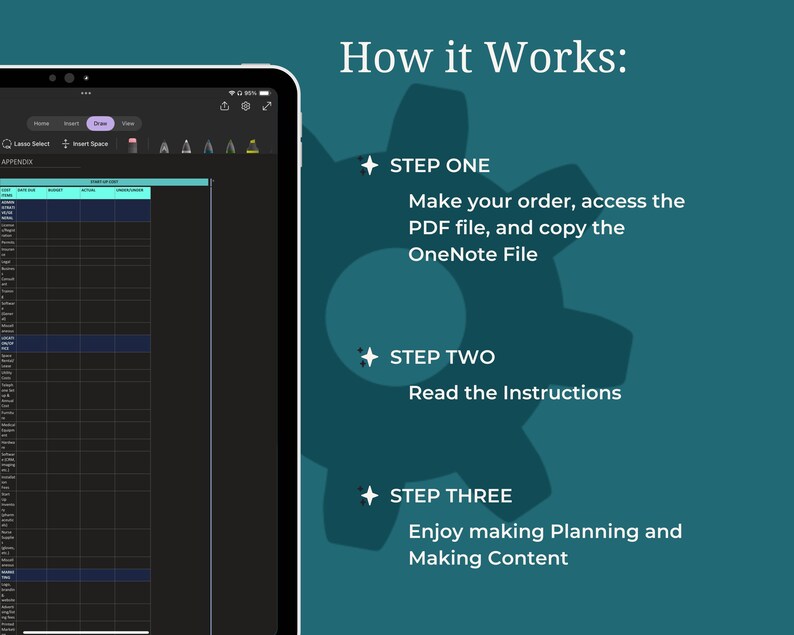 Onenote Microsoft Business Planner Template - Etsy