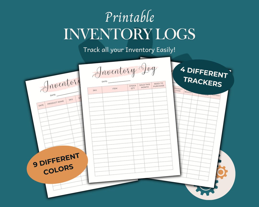 Editable Inventory Log Inventory Tracker Product Inventory Inventory ...