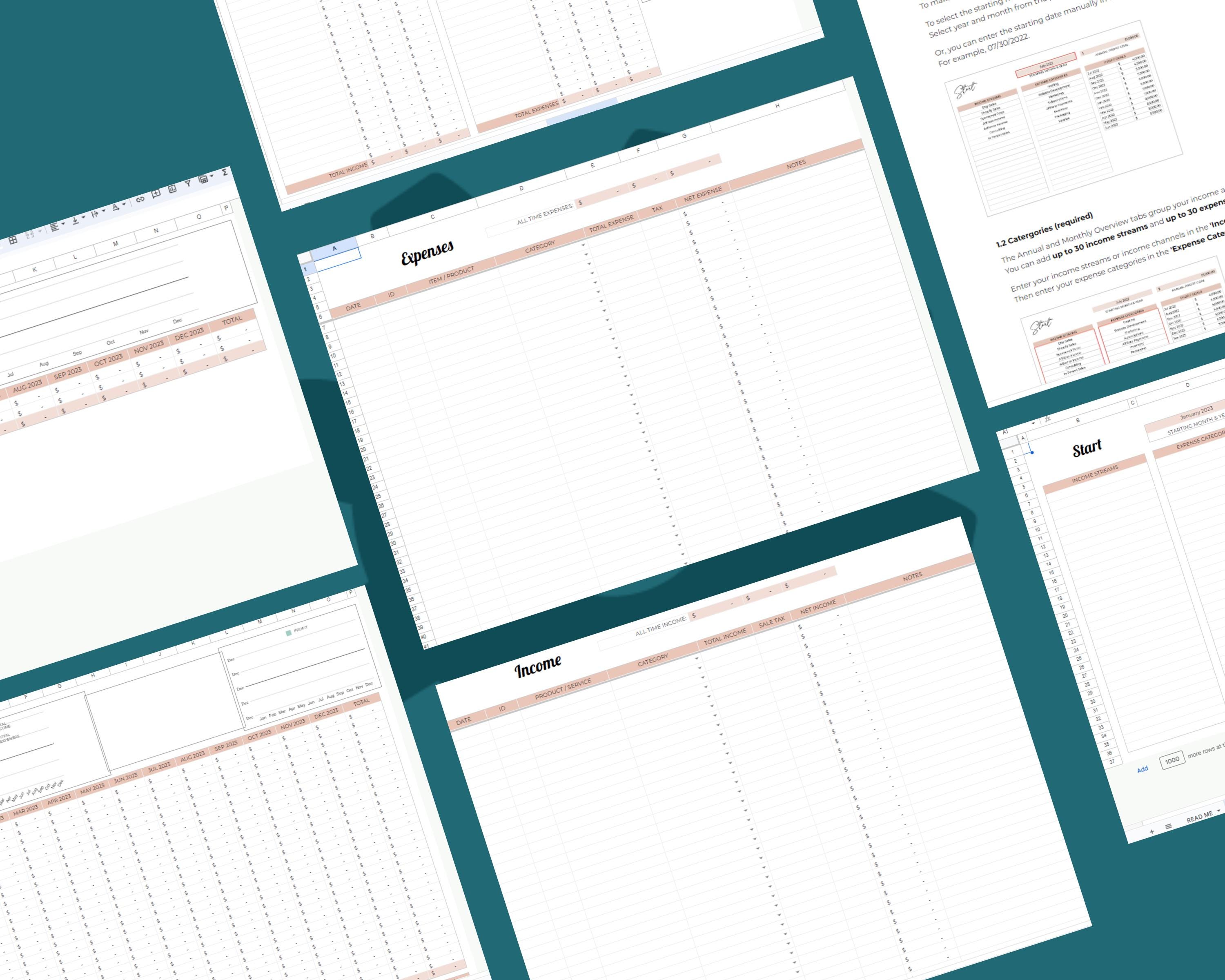 Small Business Bookkeeping Template: Easy Income and Expense Tracking ...
