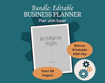 Business Plan Template, Small Business Planner Proposal, Start up ...