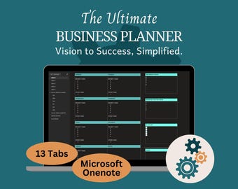 Onenote Microsoft Business Planner Template - Etsy