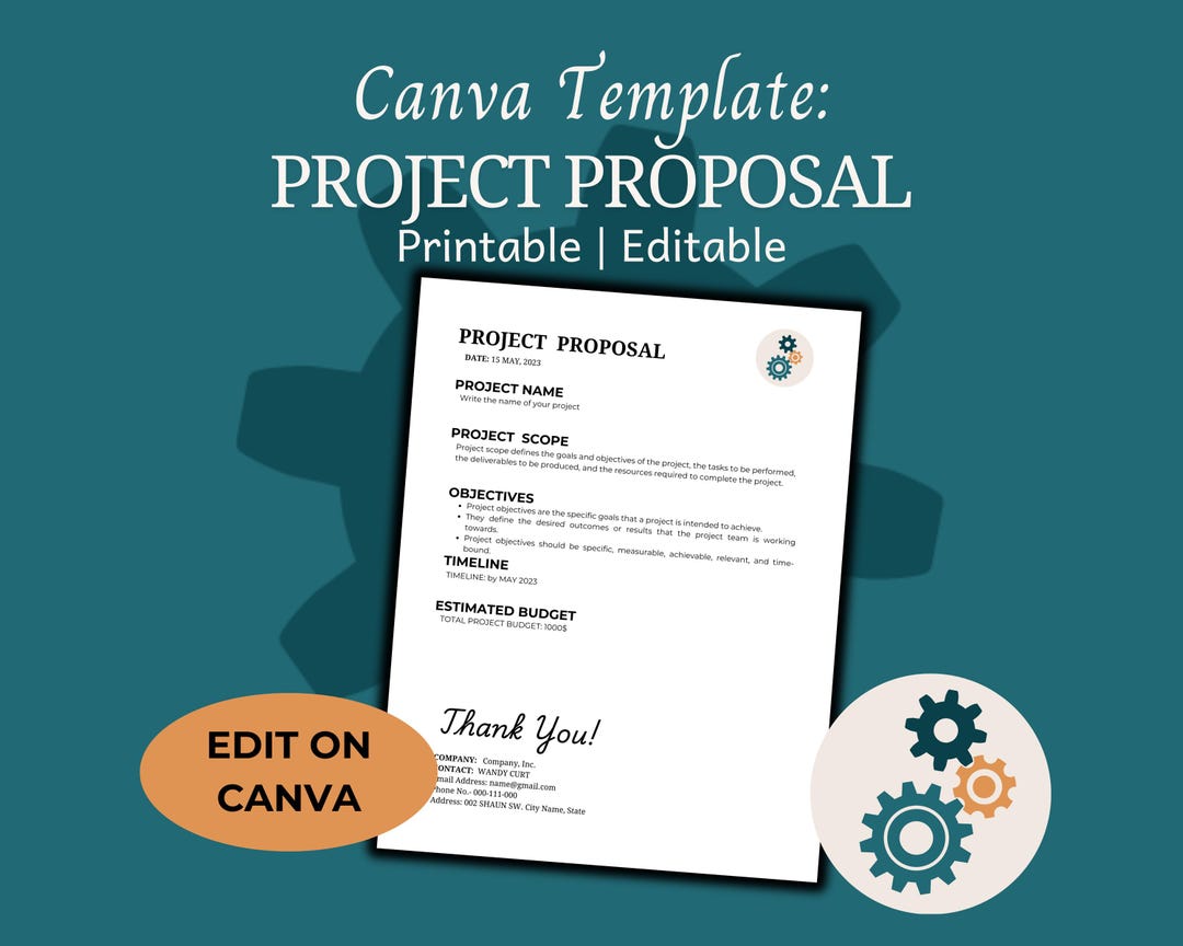 Social Media Project Proposal Template | Canva Project Proposal ...