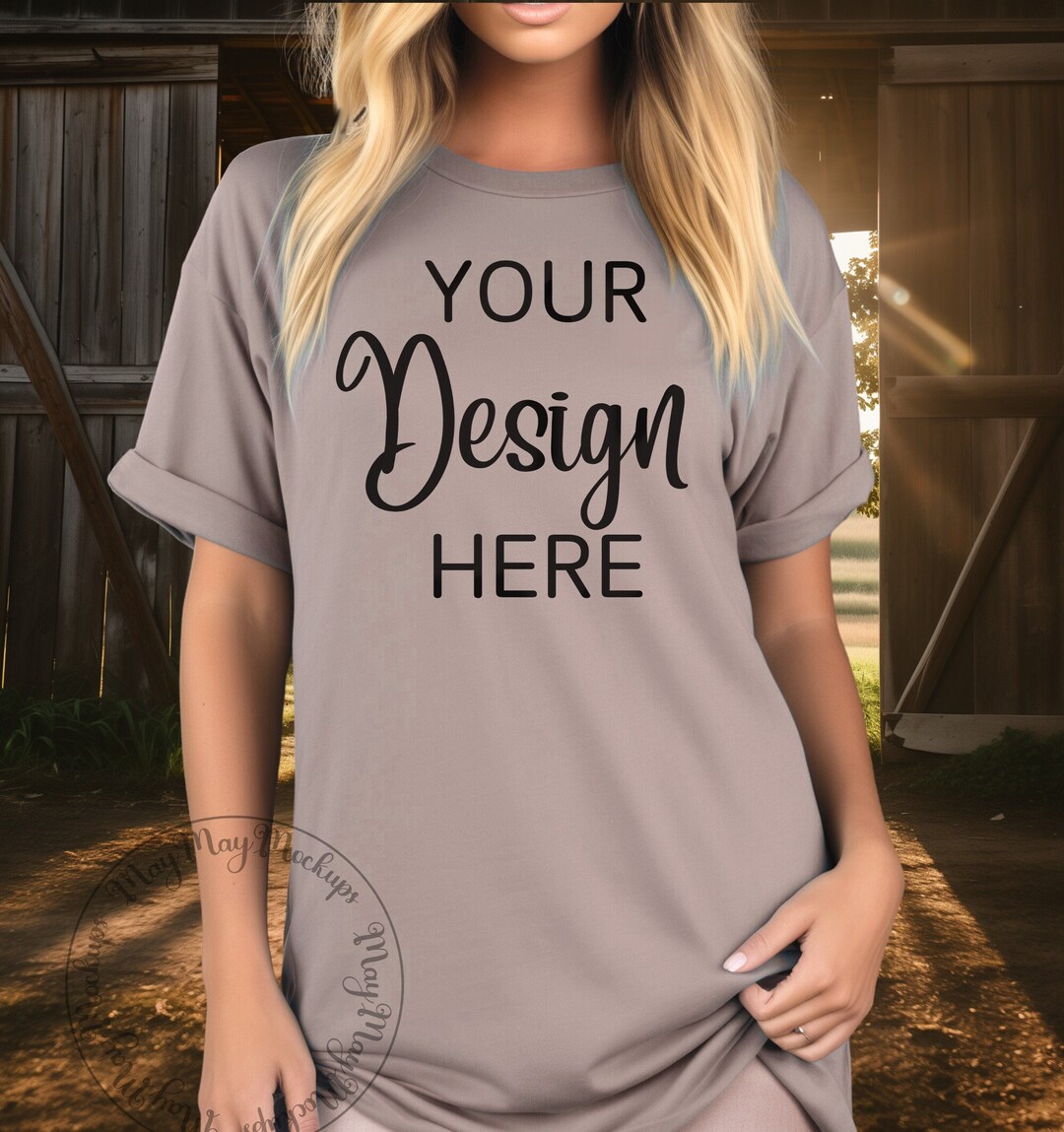 Bella Canvas 3001 Pebble T-shirt Mockup Bella Tshirt Mock Up, Pebble ...