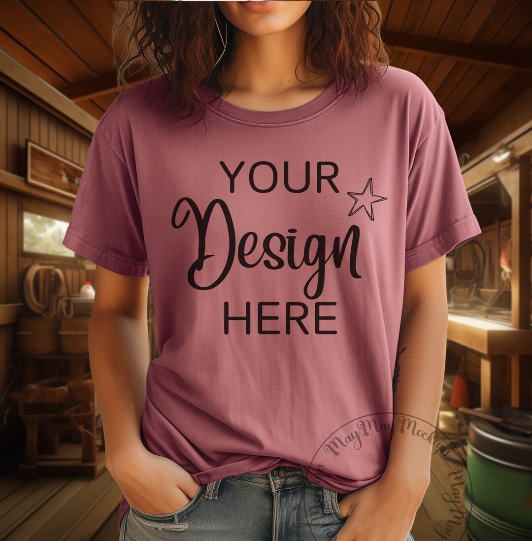 Comfort Colors Tshirt 1717 Cumin Mockup Comfort Colors T Shirt Cumin ...