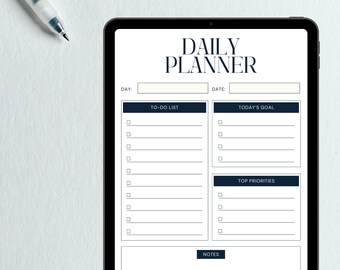 Minimalist Light Blue Daily Life Digital Stickers for Goodnotes Planner ...