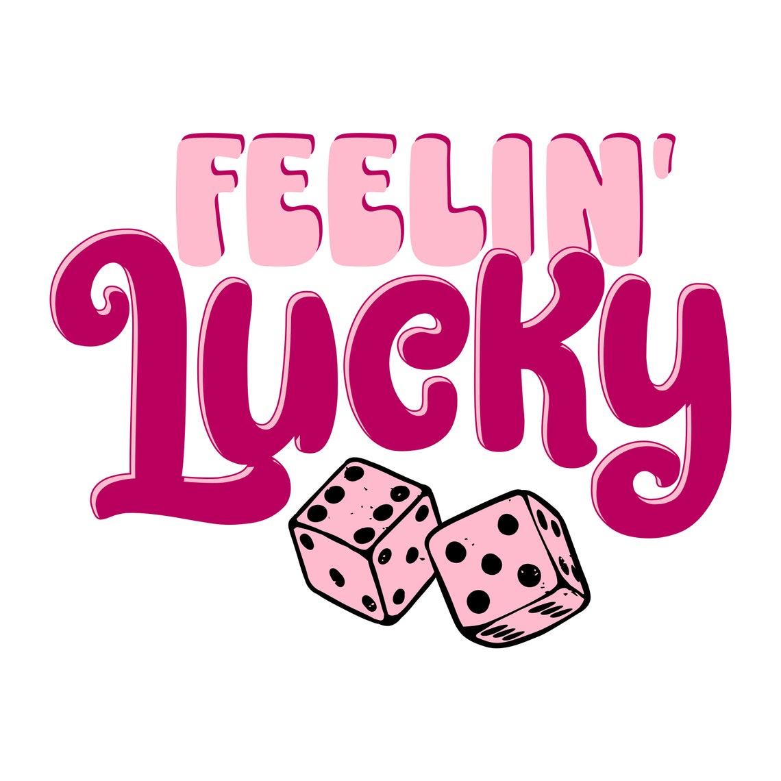 Feelin' Lucky PNG Graphic - Etsy