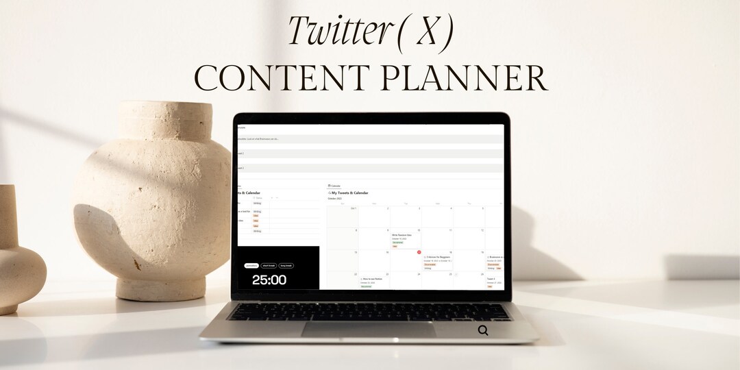 Content Planner Notion Template for Twitter - Notion Template for ...