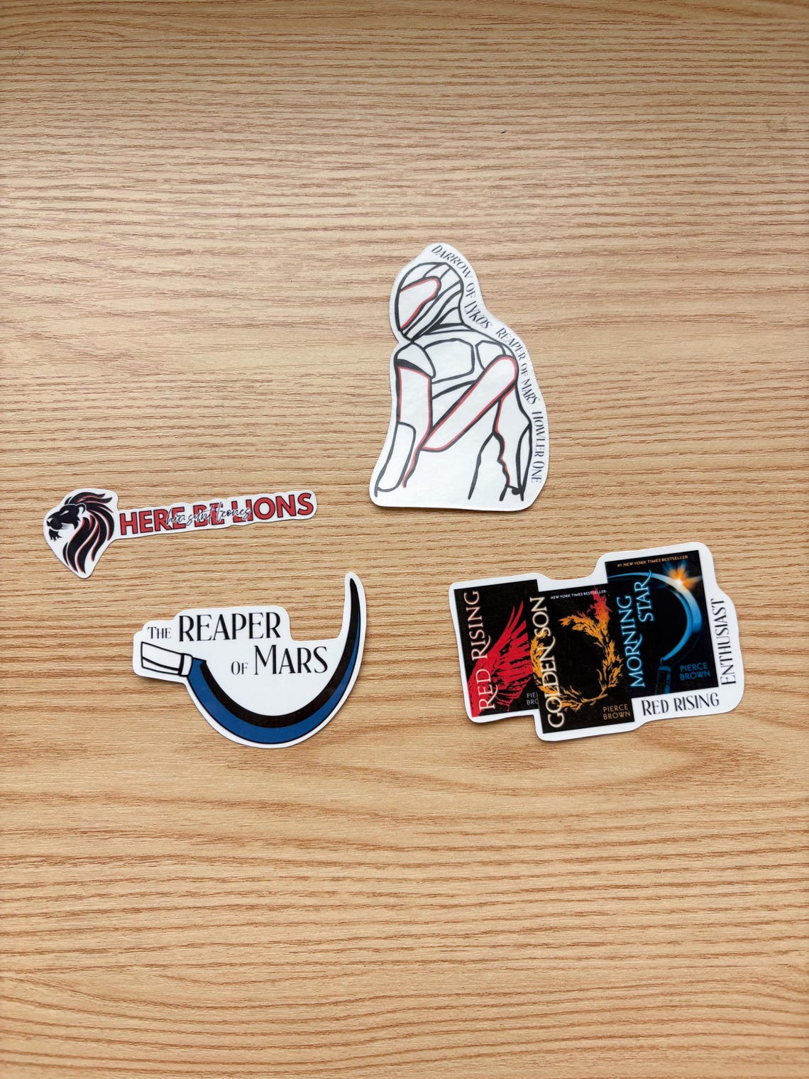 Hic Sunt Leones Sticker - Red Rising Themed - Etsy