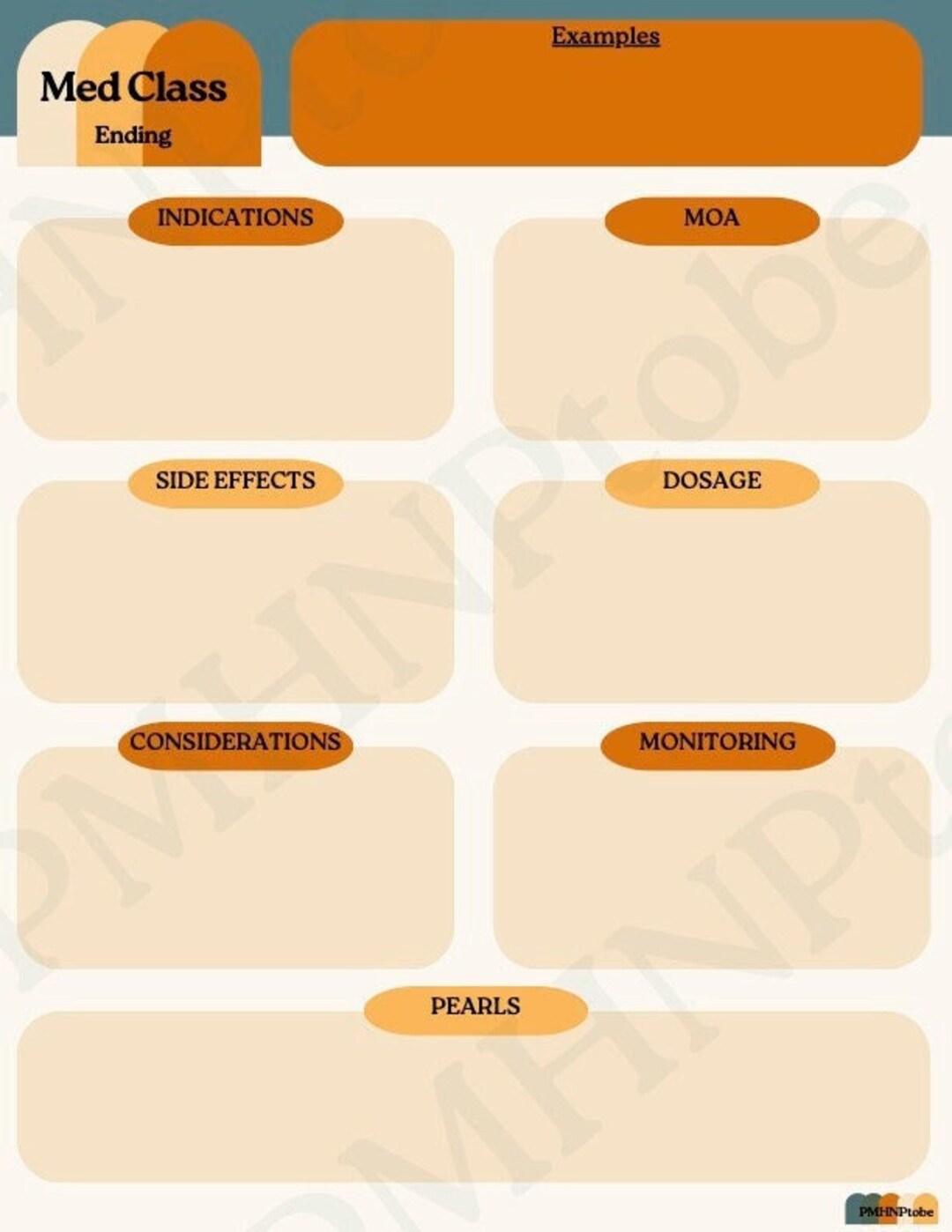Medication Study Guide Template - Etsy