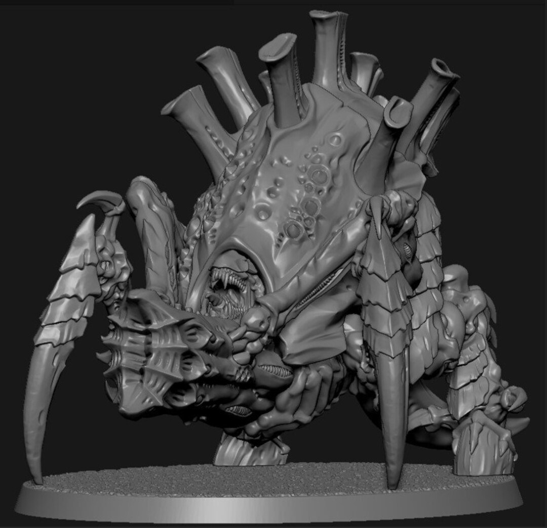 3D Printed Xeno Gun Beast Monster Proxy for Tyranids Exocrine ...