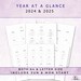 2024 2025 Calendar Bundle A4+US Letter Size - Printable & Editable ...