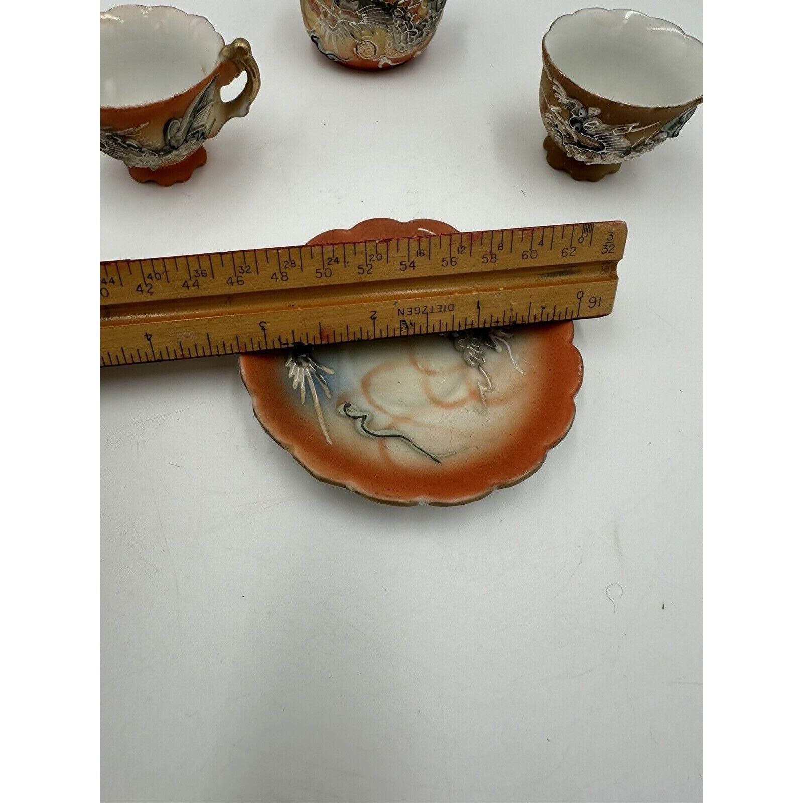 Vintage Wales China Japan Hand Painted 3D Dragon Teacup & - Etsy