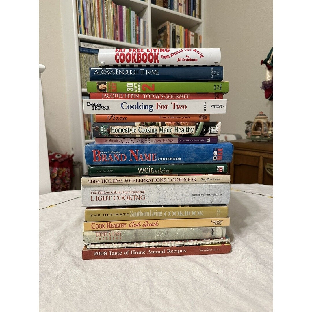 Lot of 15 Vintage & Contemporary Cookbooks Cook Book Lot Reference Free ...