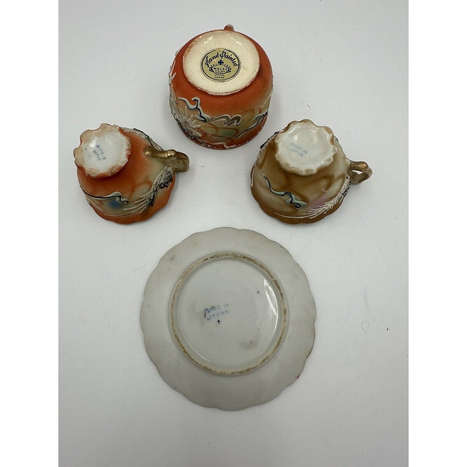 Vintage Wales China Japan Hand Painted 3D Dragon Teacup & - Etsy