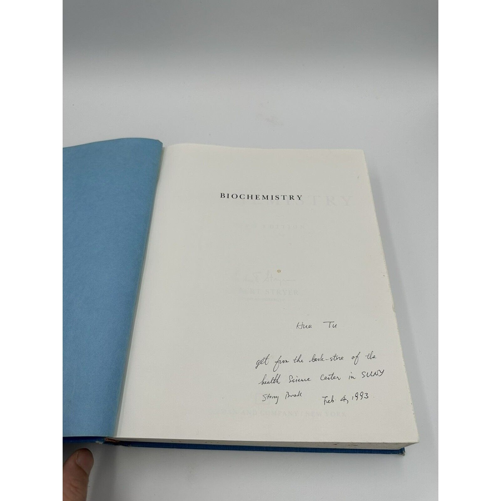 Biochemistry Third Edition Lubert Stryer Standford University 1988 Good ...