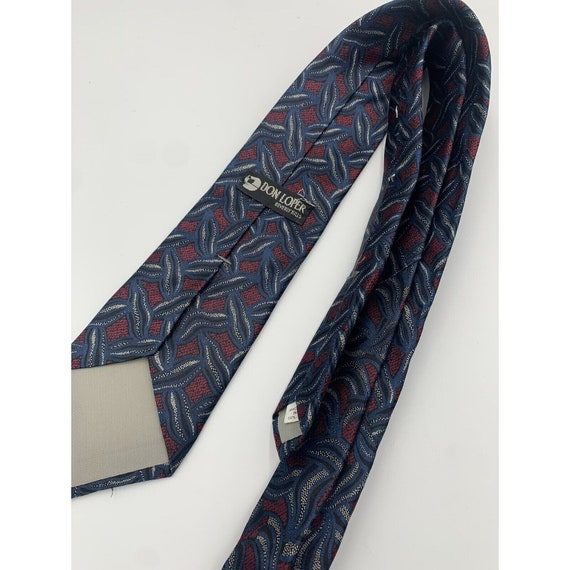 VTG 1960's - 1970's All Silk Don Loper Navy Blue Red … - Gem