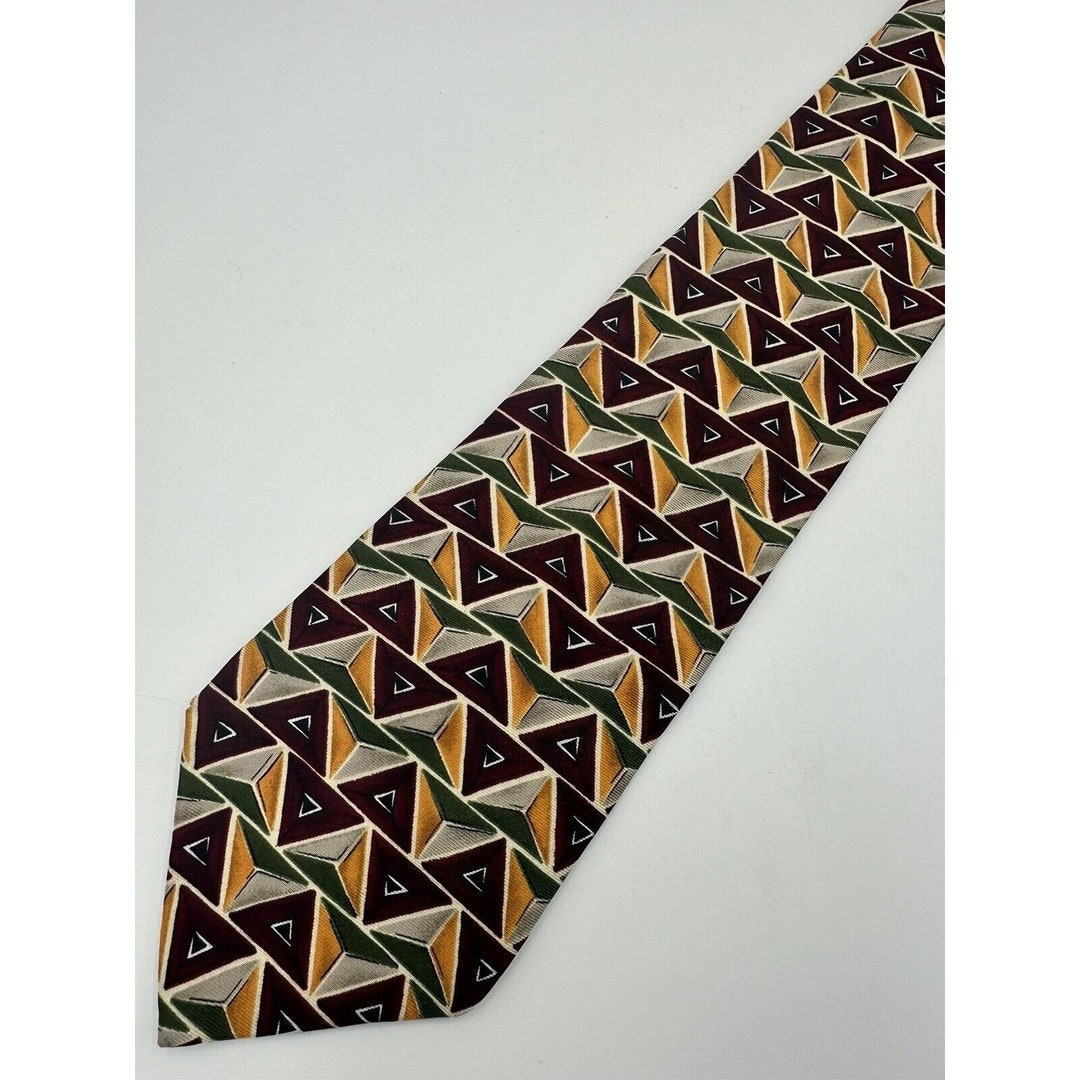 VTG Designer Ties Silk Mens Neck Tie Colours Alexander Julian Triangle ...
