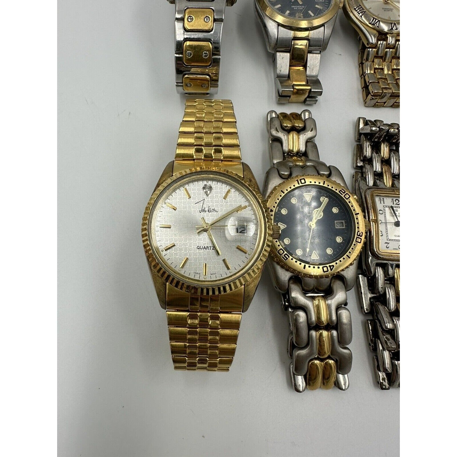 Lot of 10 Vintage Mens Womens Wrist Watches Pulsar Croton Quartz Timex ...