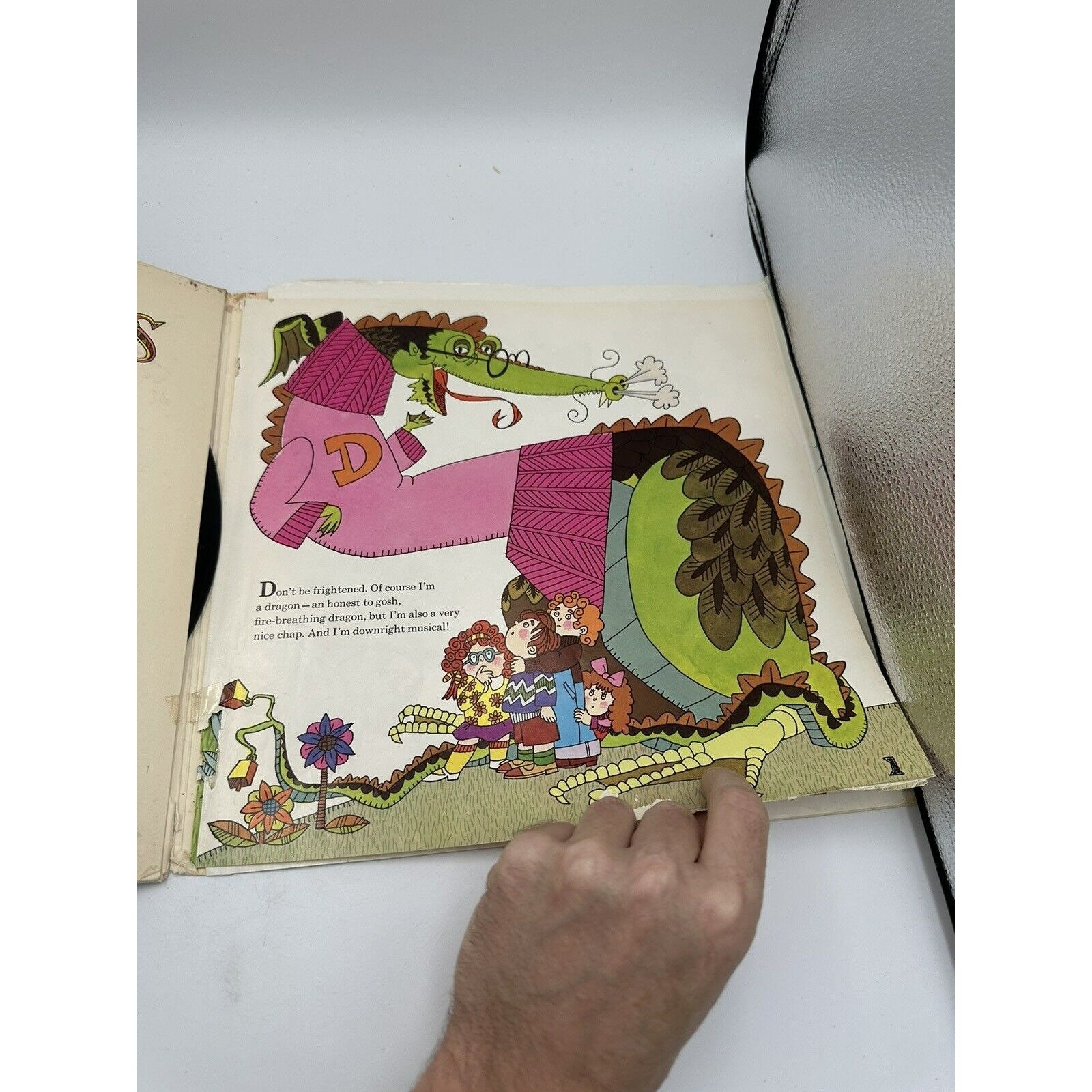 VTG Walt Disney Dragons & Dinosaurs Record Booklet 3817 Puff the Magic ...