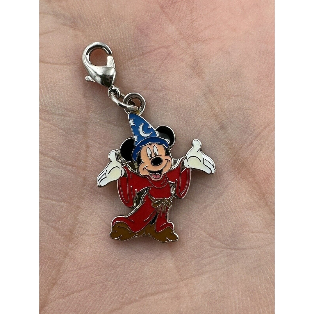 VTG Y2K Disney Charmed in the Park Clip on Bracelet Charm Mickey Mouse ...