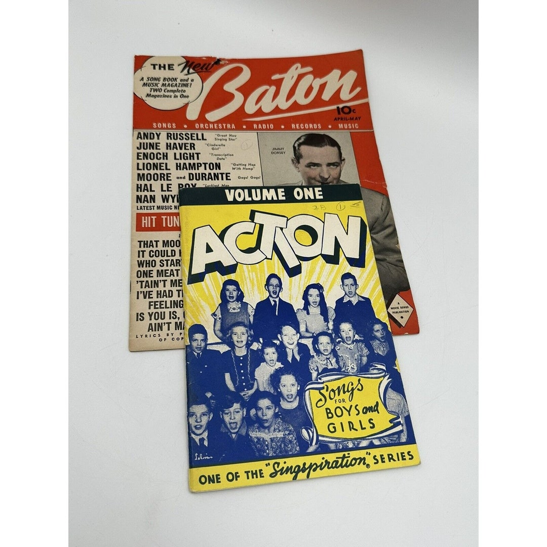 VTG the New Baton Magazine April-may 1945 Jimmy Dorsey Cover Action ...