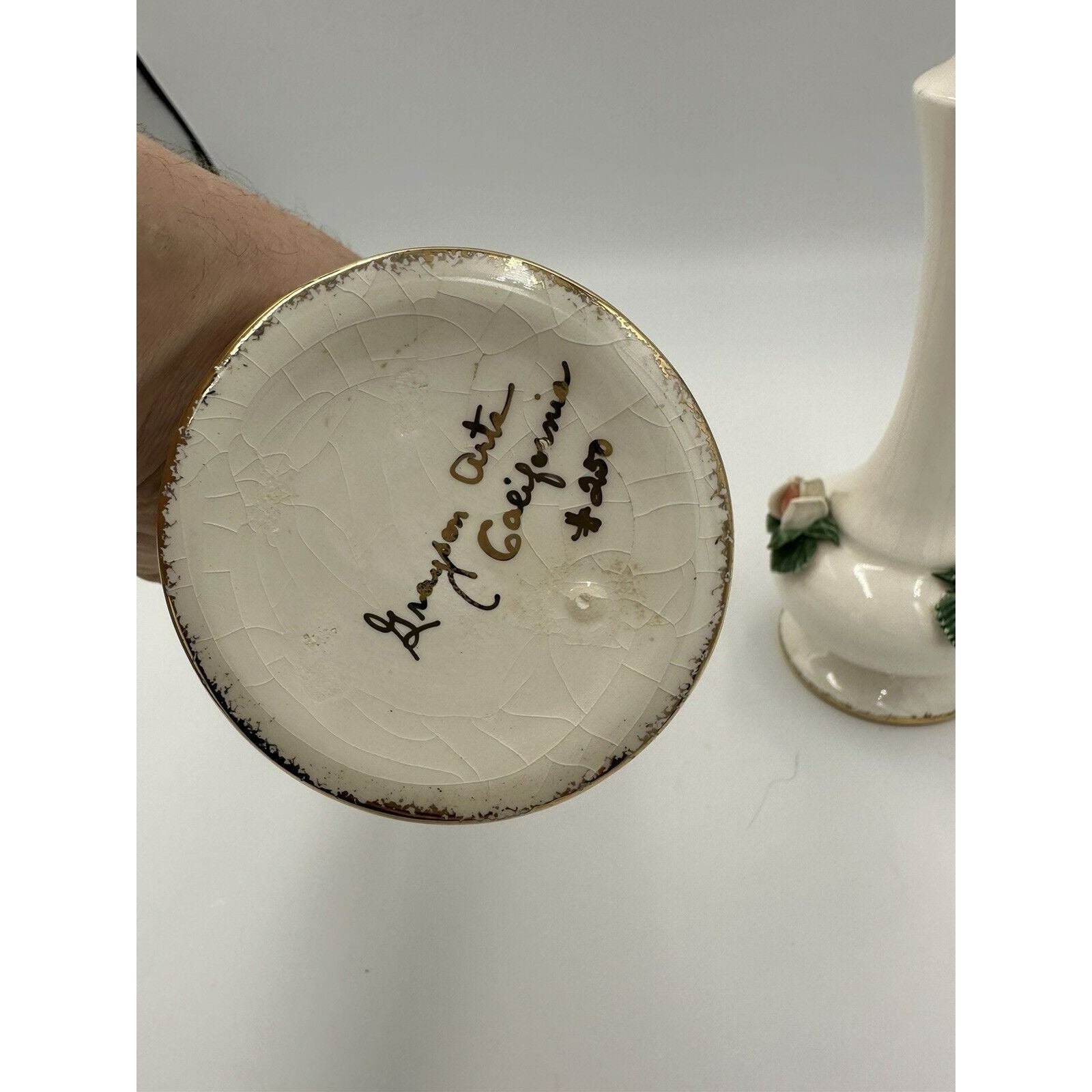 VTG Victorian Floral Oil Cruets Grayson Arts California 250 Handmade ...