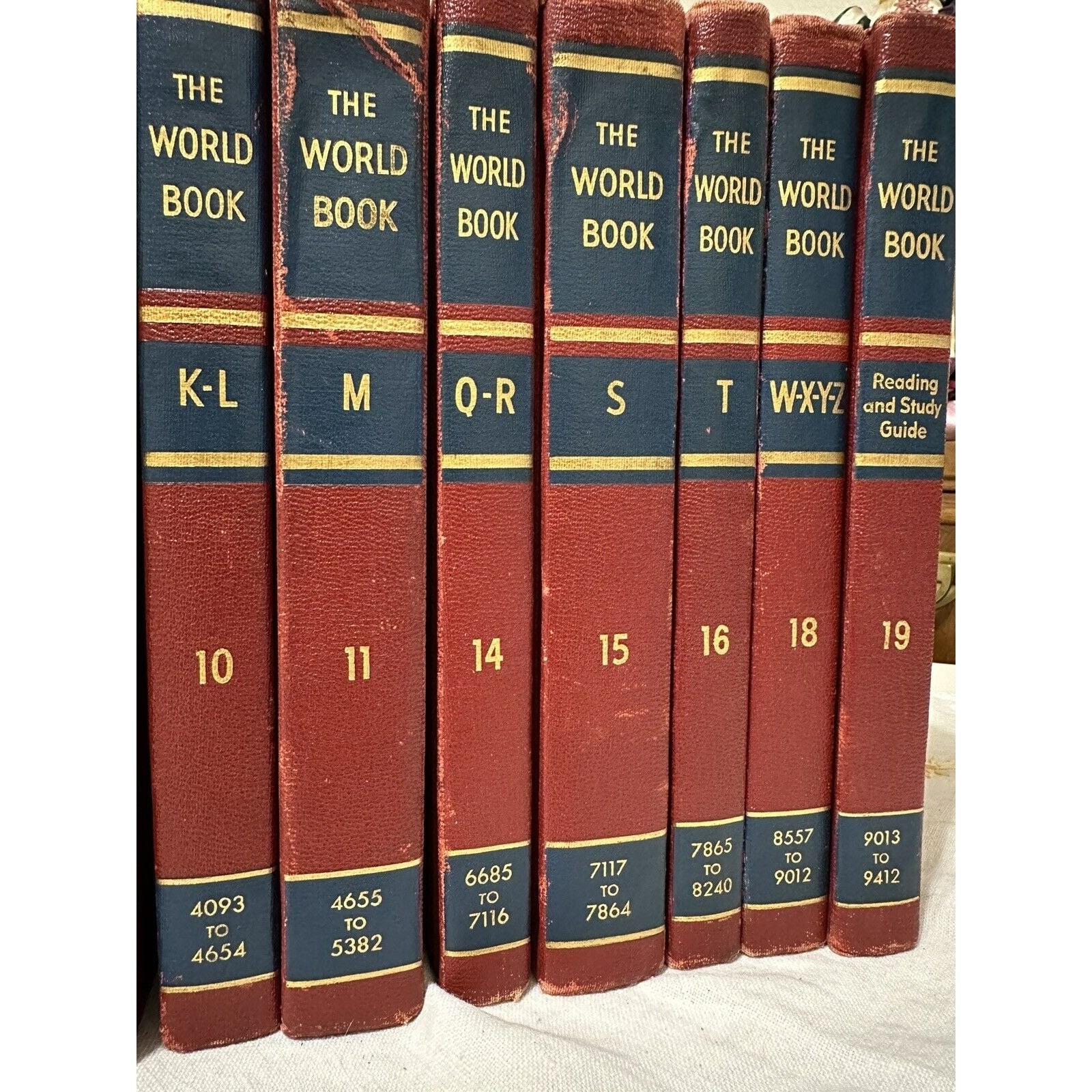 Vintage Decorative Books 1960's World Book Encyclopedia Set of 12 Books ...