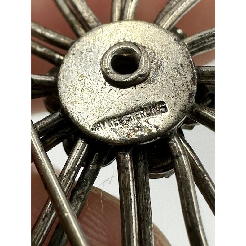 Vintage Sterling Silver Jaykel Atomic Starburst Brooch VTG Pins Retro ...