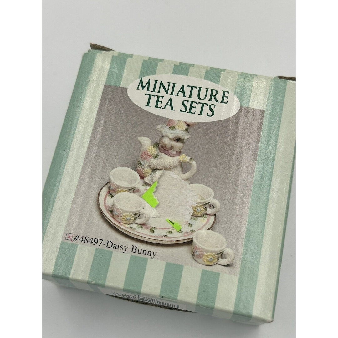 Vintage Miniature Tea Set Daisy Bunny 5 Piece Tea Set - Etsy
