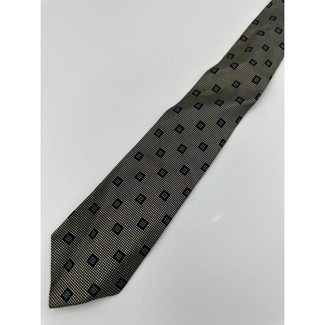 VTG Designer Ties Mens Silk Necktie Marvin Brown Dallas Gold Abstract ...