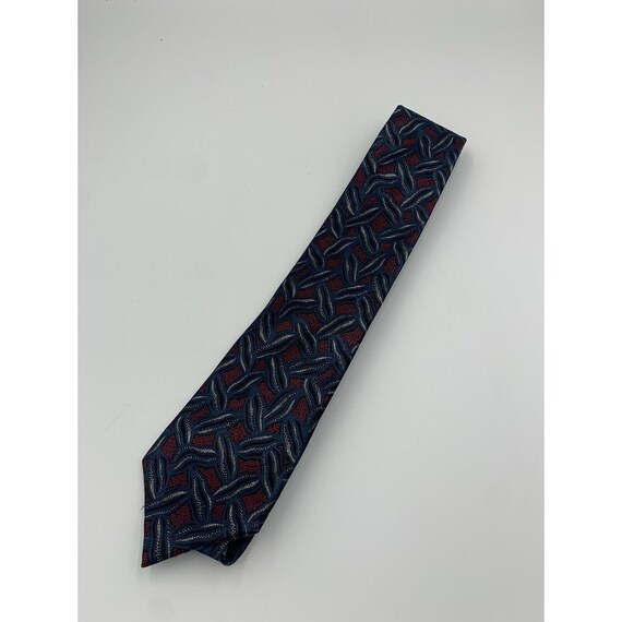 VTG 1960's - 1970's All Silk Don Loper Navy Blue Red … - Gem
