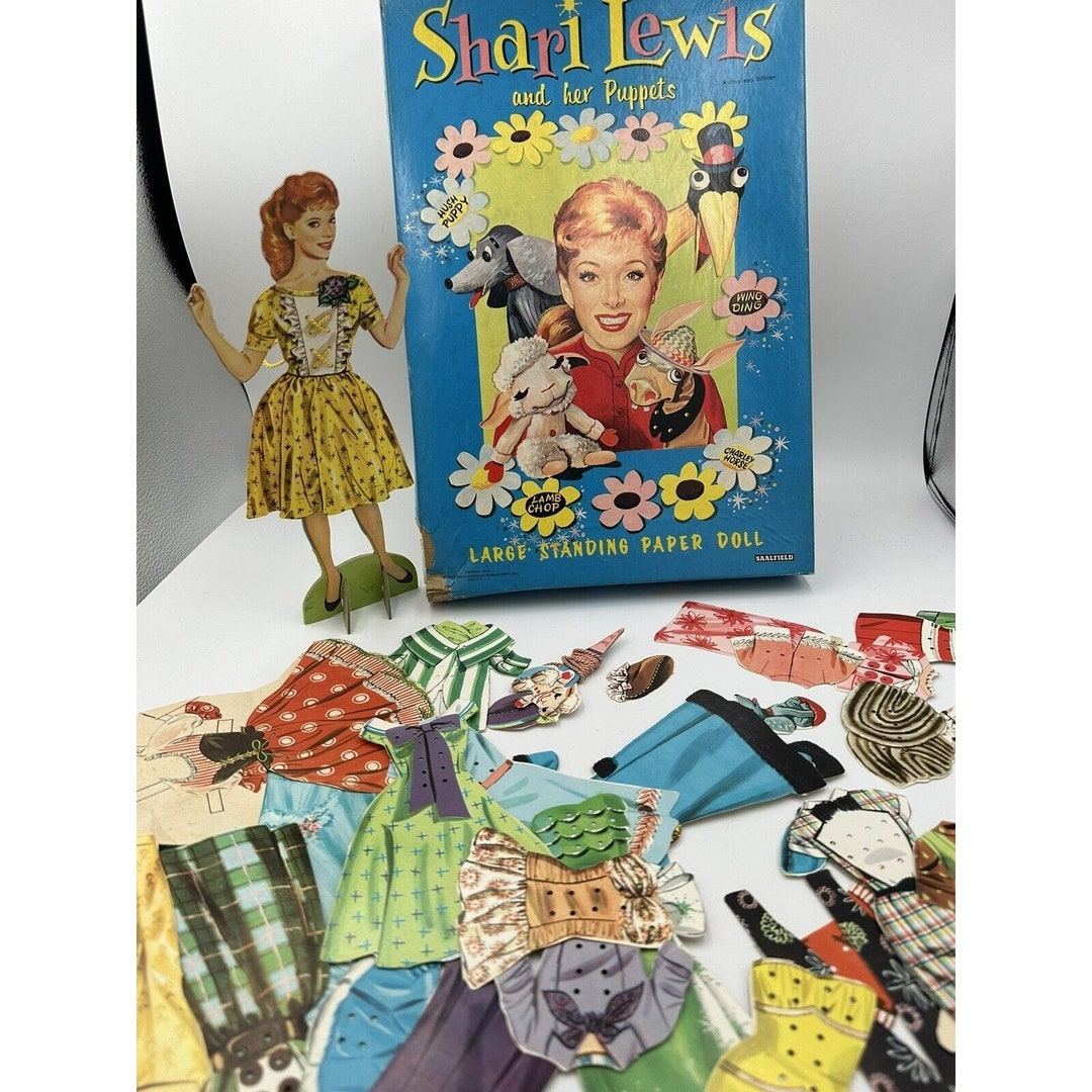 Vintage 1960's Shari Lewis and Her Puppets"- Large Standing Paper Doll ...